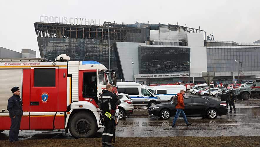 Four Men Accused of Terrorist Attack in Moscow Brought to Court